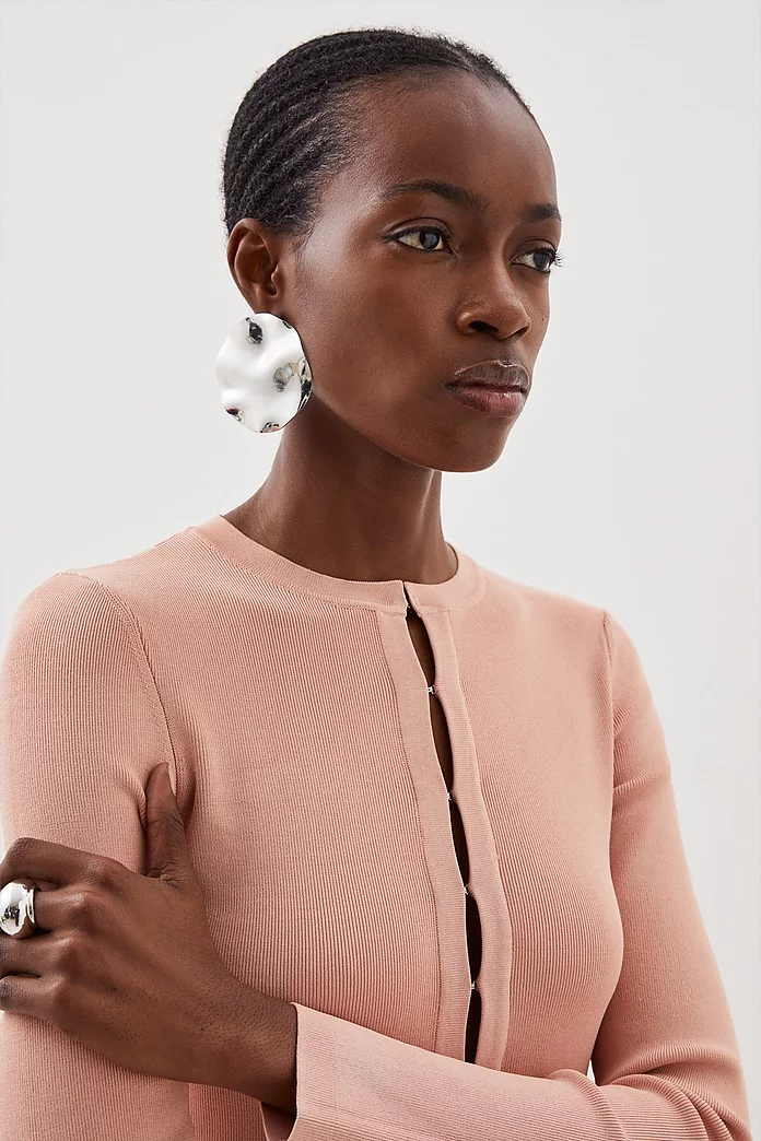Premium Drape Compact Knit Cardigan | Karen Millen Premium Drape Compact Knit Cardigan | Karen Millen